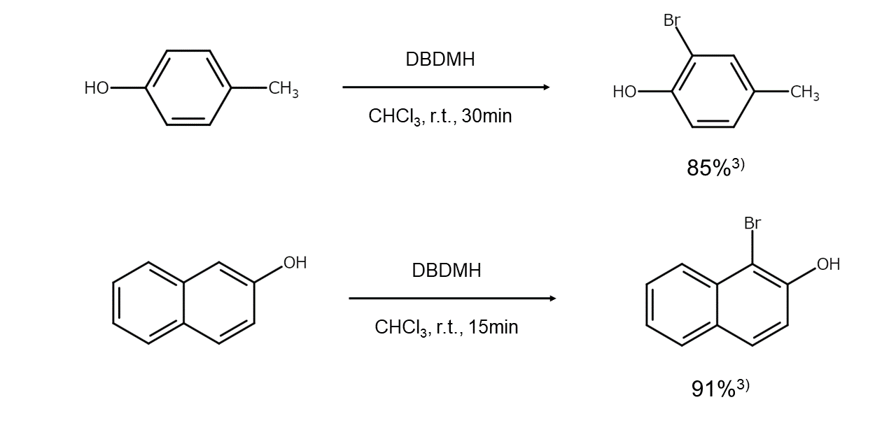 Benzylic brominations/aromatic ring brominations:DBDMH bromination ...