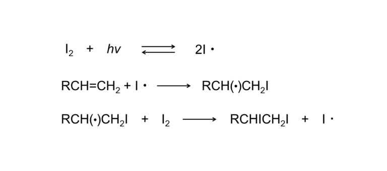 アルケンのヨウ素付加：脂肪族化合物のヨウ素化反応②：臭素化・ヨウ素化反応解説シリーズ 19 – Chemia