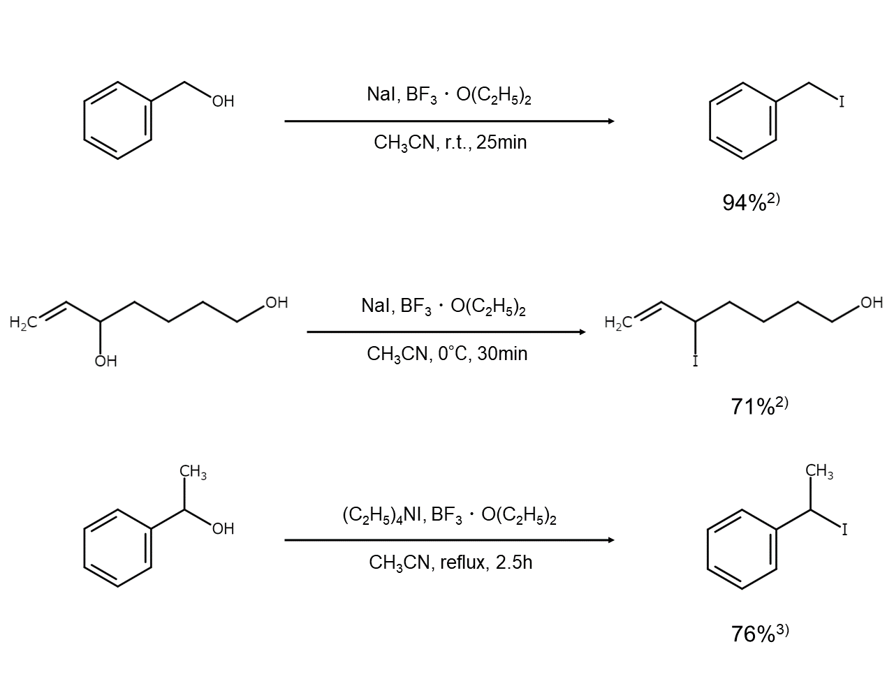 Iodoalkane synthesis from alcohols: Iodination reactions using alkali ...