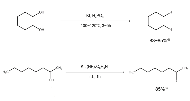 Iodoalkane synthesis from alcohols: Iodination reactions using alkali ...