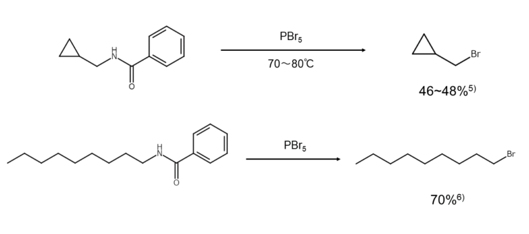 Bromination reactions with phosphorus bromides (Phosphorus(V) bromide ...